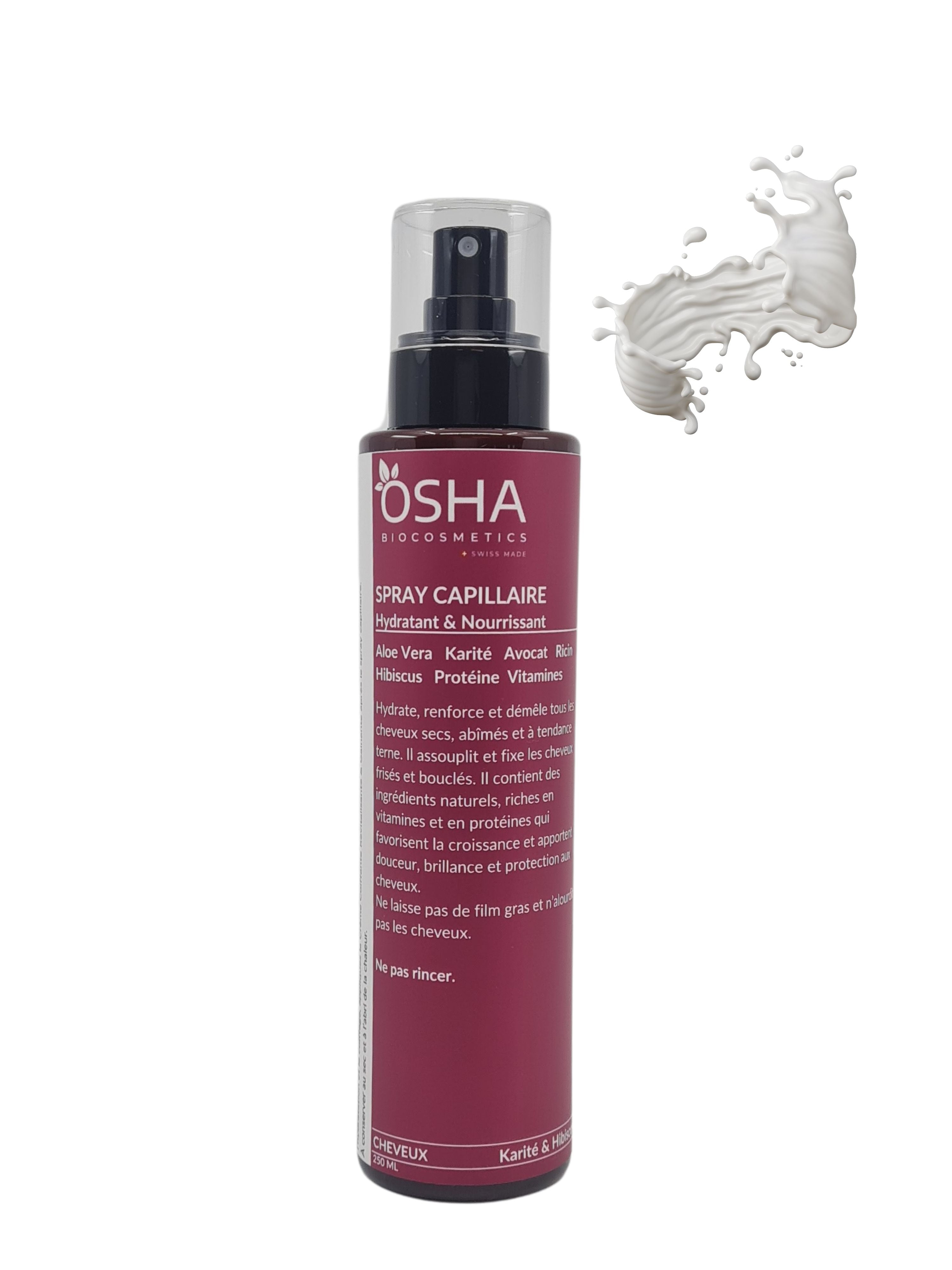 Spray Capillaire Aloe Vera Karité & Hibiscus – OSHA Biocosmetics