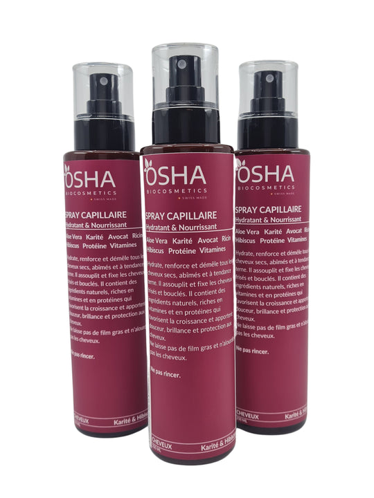 Spray Capillaire Aloe Vera Karité & Hibiscus – OSHA Biocosmetics